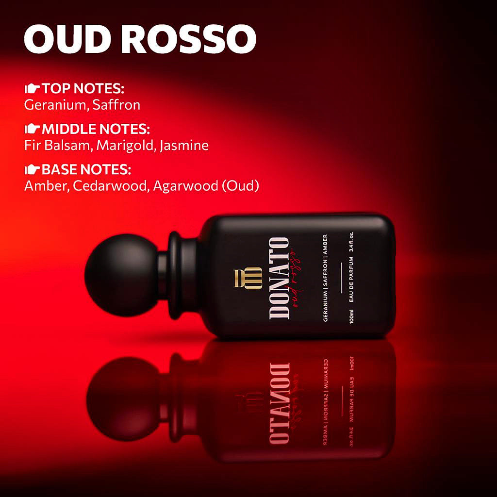 Oud Rosso (100ml) | Sensational Gernaium-Scented Perfume – DONATO
