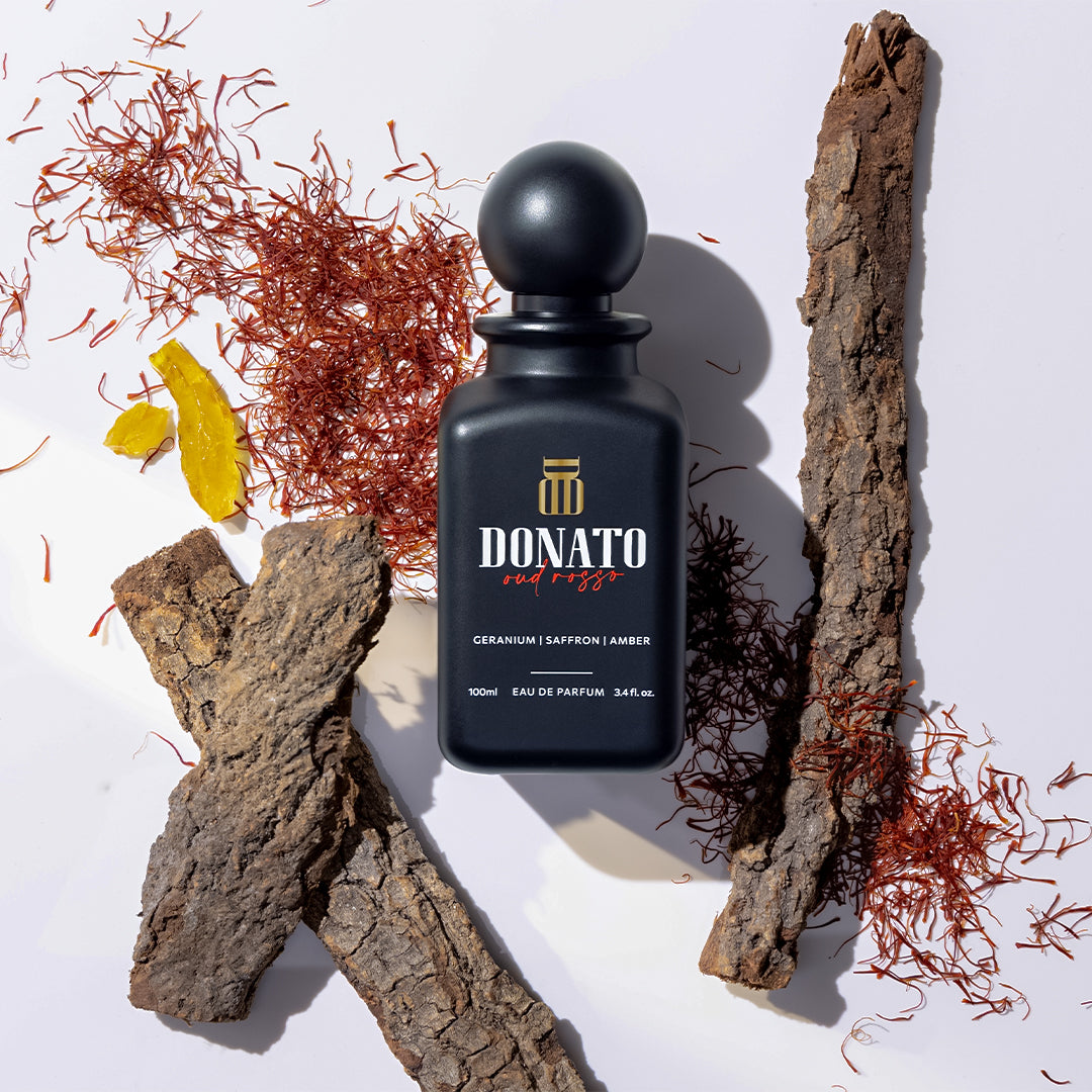 Oud Rosso 30ml: Sandalwood, Rose & Ambery Saffron Perfume – DONATO